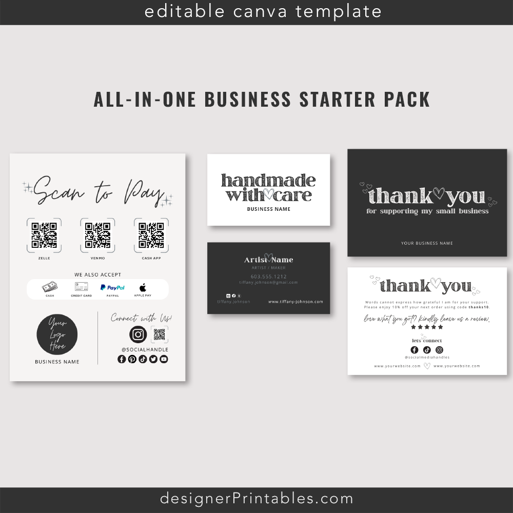 Business Starter Bundle - Editable Canva
