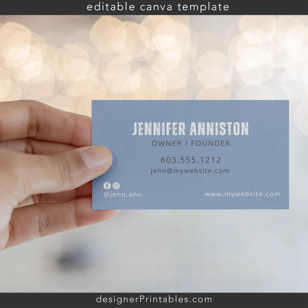 Business Card Canva Template | Delicate Floral - Editable Canva ...