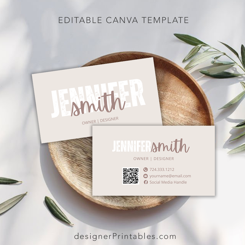 Business Card Canva Template | Boho Chic