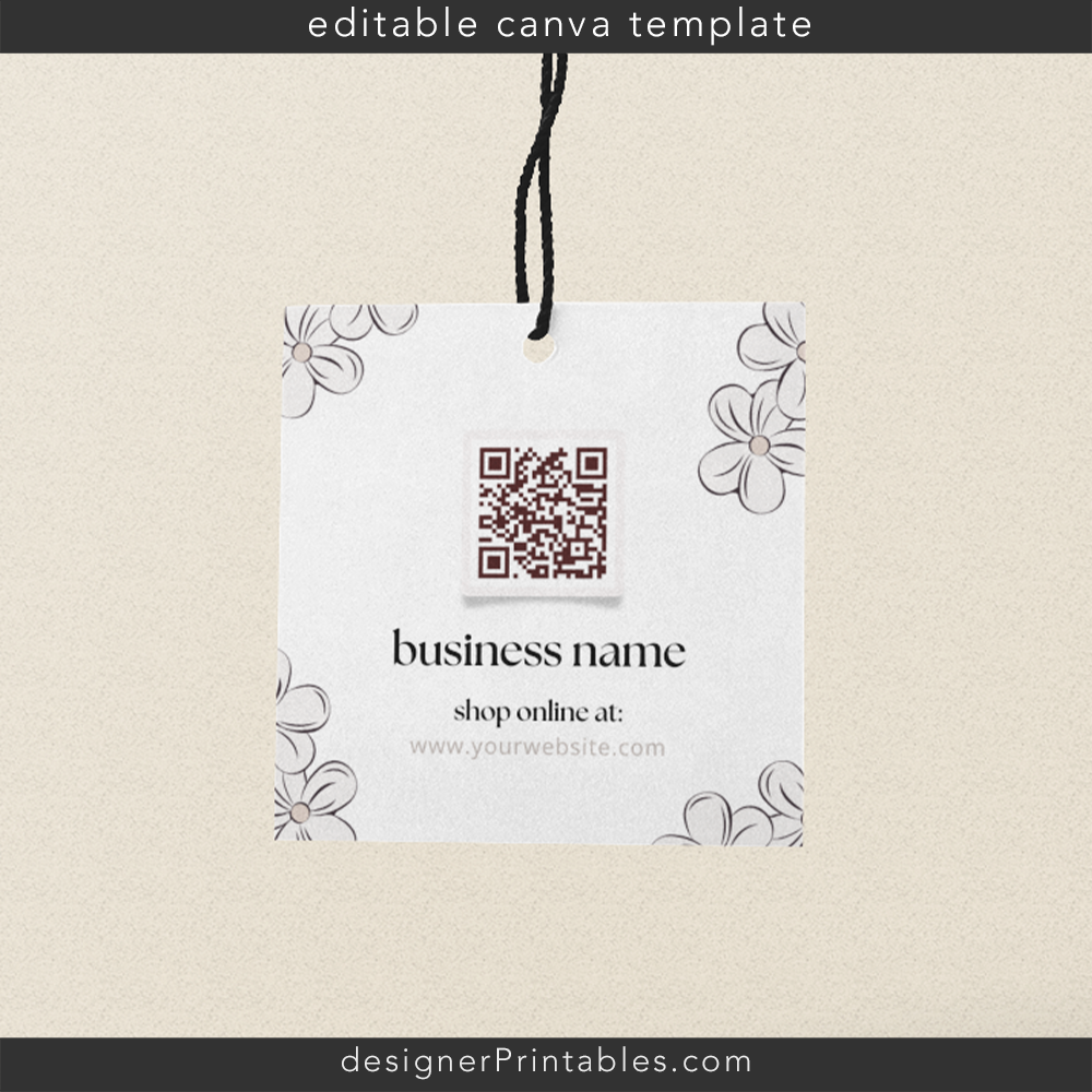 Editable Square Price Tag Template | Printable Canva Design for Farmers ...